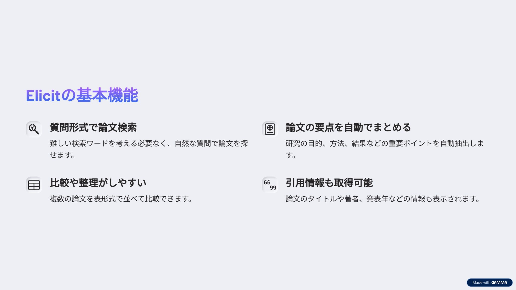 Elicitとは？AIで簡単に論文検索・要約できる無料ツールを初心者向けに解説 – tokitoki-blog